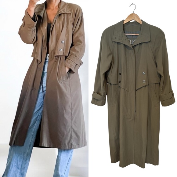 fleet street | Jackets & Coats | Vintage Fleet Street Trench Coat Size ...
